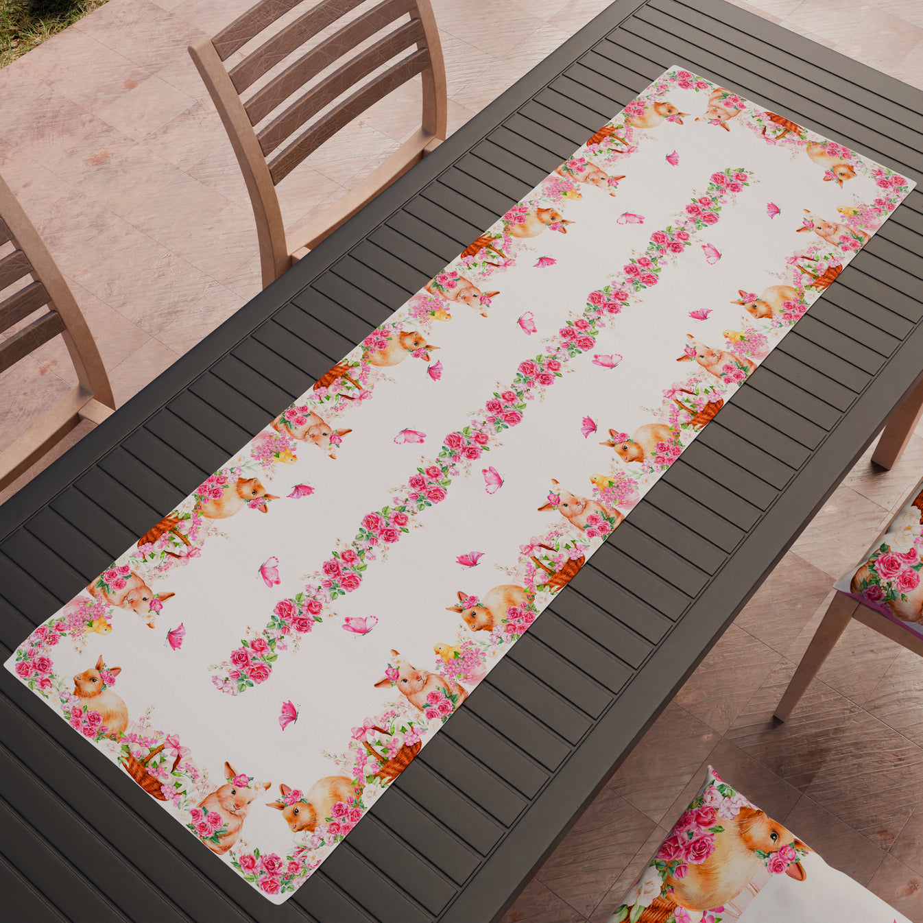 Runner Tavola, Tovaglia Runner, Runner Cucina Pink Bunny | PETTI HOME